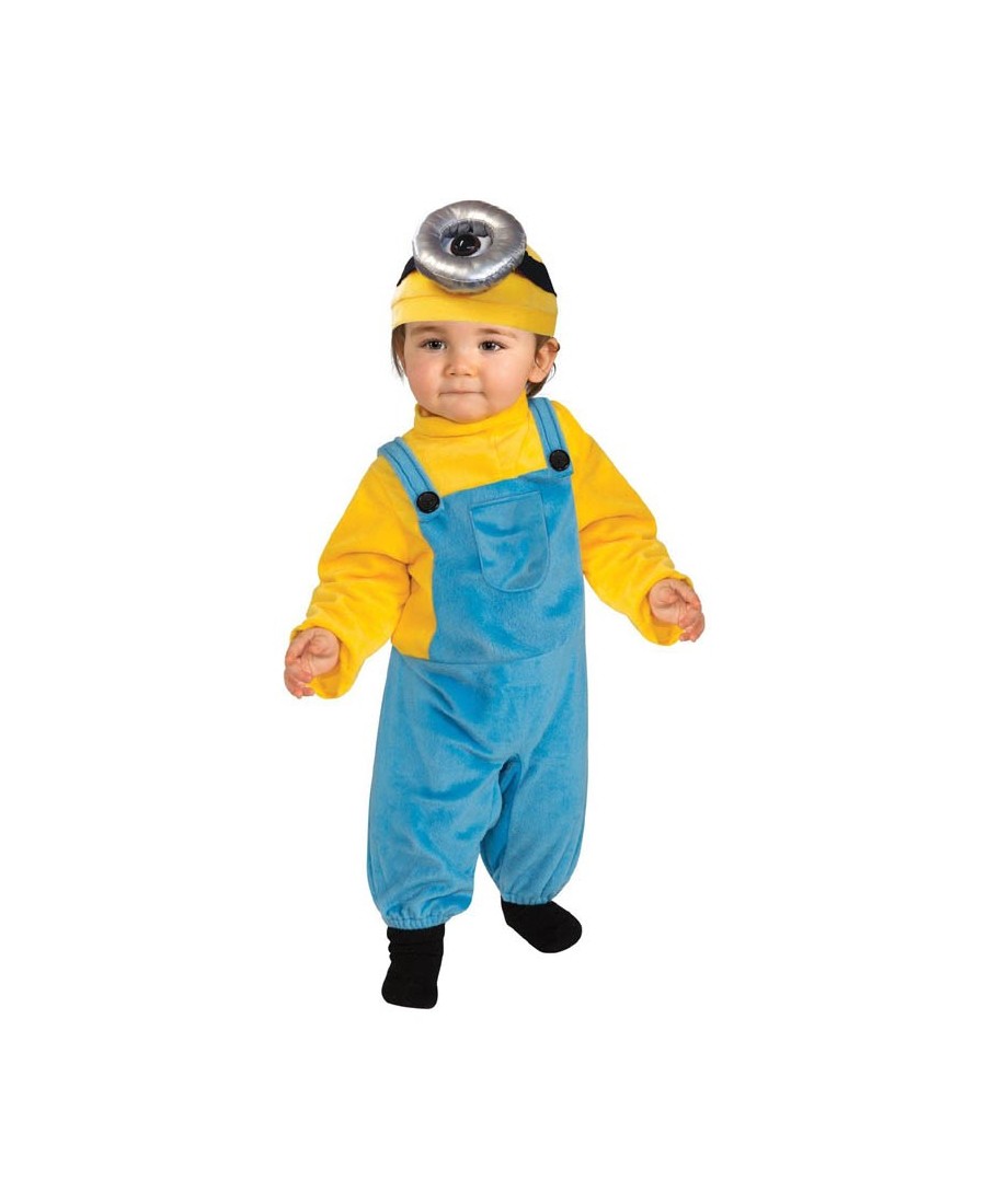 DISFRAZ DE MINION BEBE STUART - comprar online en LaCasadelasFiestas.com